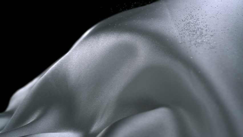 White Fabric Flowing Air Shooting High Stock Footage Video (100% ...