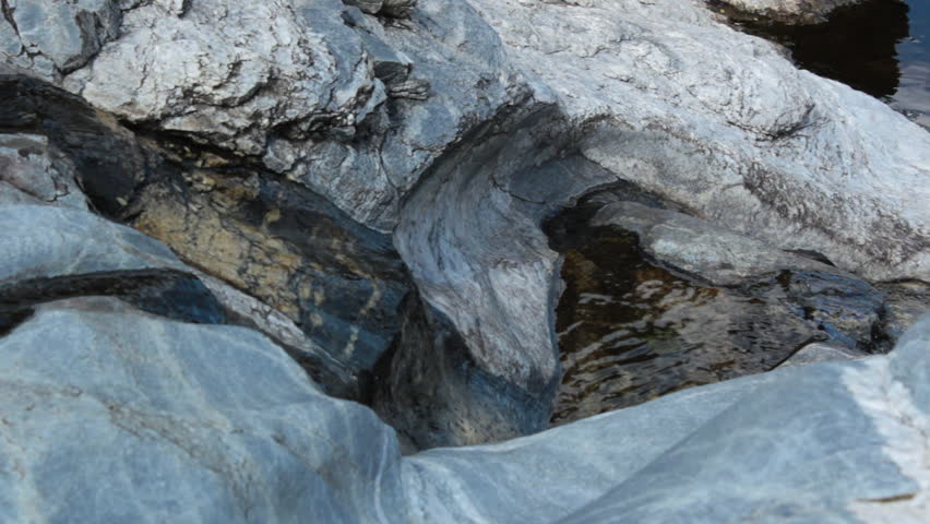 closeup water through rock shot small Stock Footage Video (100% Royalty ...
