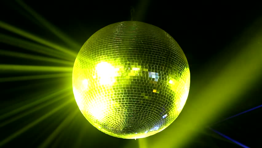 Disco Ball Yellow Light Nightclub Stock Footage Video (100% Royalty ...