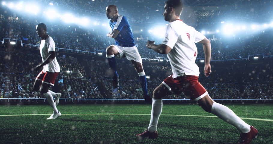 Soccer Player Continues His Attack Stock Footage Video (100% Royalty ...