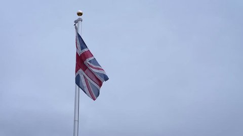 Faded Sad Depressing Old Union Jack Stock Footage Video (100% Royalty ...