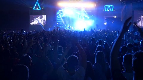 Gold Confetti Floating Air During Concert Stock Footage Video (100% ...