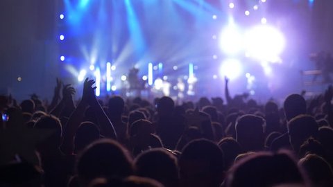 Gold Confetti Floating Air During Concert Stock Footage Video (100% ...