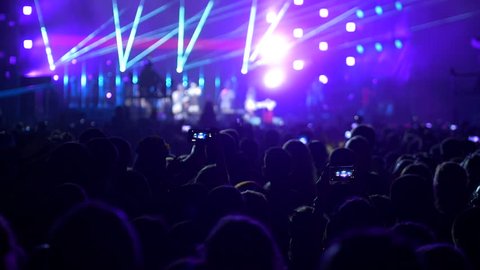 Gold Confetti Floating Air During Concert Stock Footage Video (100% ...