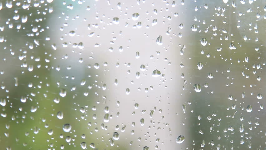 Raindrops On a Window Pane Stock Footage Video (100% Royalty-free ...