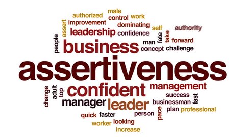 Assertiveness Animated Word Cloud Text Design Stock Footage Video (100% ...