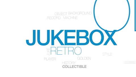 Jukebox Animated Word Cloud Text Design Stock Footage Video (100% ...
