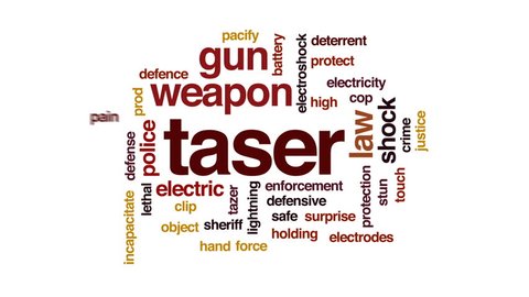 Taser Animated Word Cloud Text Design Stock Footage Video (100% Royalty ...