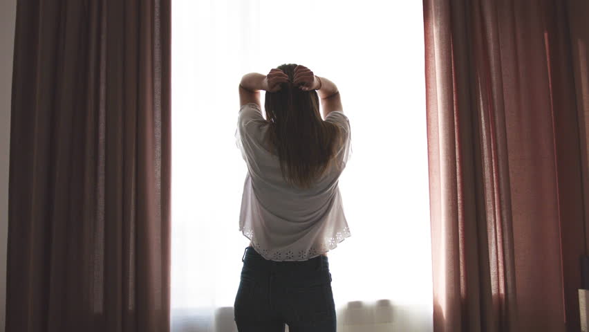 Young Woman Coming to the Stock Footage Video (100% Royalty-free ...