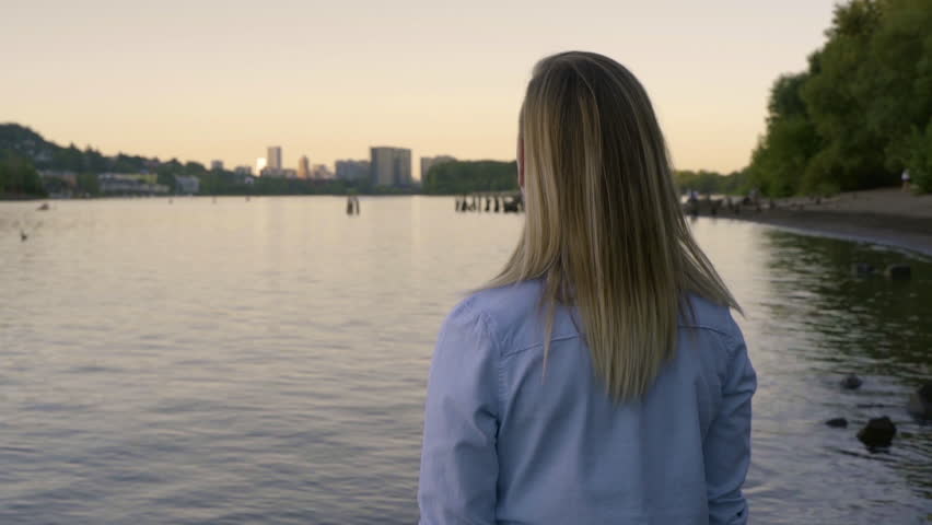 Young Woman (back to Camera) Stock Footage Video (100% Royalty-free ...