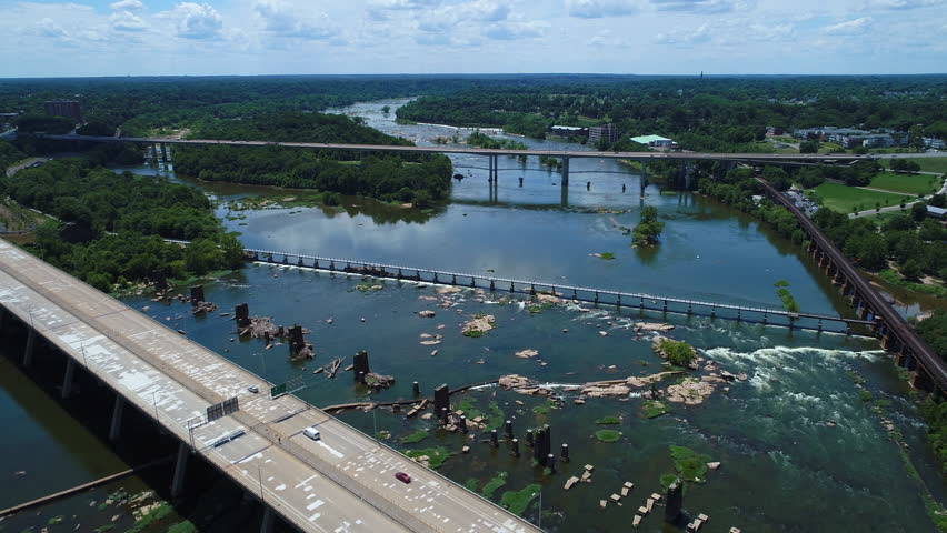 aerial james river 4k Stock Footage Video (100% Royalty-free) 28472152 ...