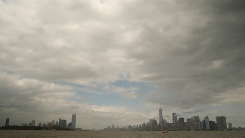 Wide Shot Hudson River New York Stock Footage Video (100% Royalty-free ...