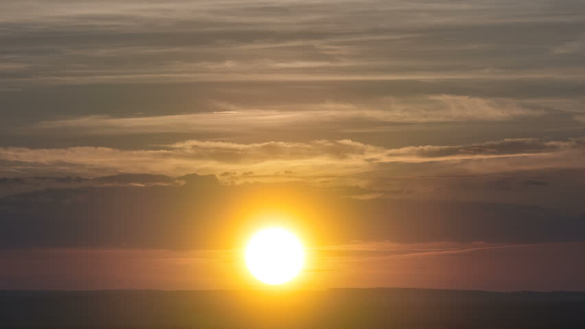 Picturesque Sunset or Sunrise. Real Stock Footage Video (100% Royalty ...