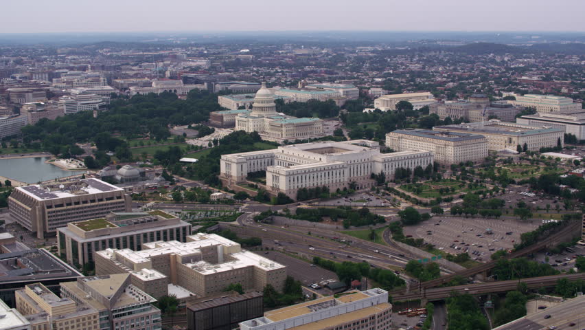 washington c circa-2017 wide angle aerial Stock Footage Video (100% ...
