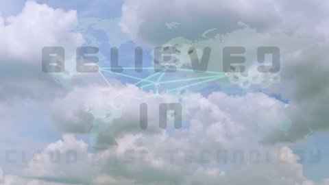 Cloud Computing Animation Time Lapse Text Stock Footage Video (100% ...