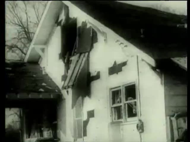 walter gregg house wreckage after atomic Stock Footage Video (100% ...