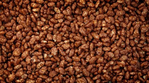 Chocolate Rice Puff Cereal Rotating Stock Footage Video (100% Royalty ...