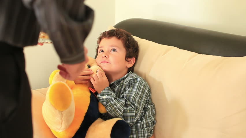 angry alcoholic father scaring his son Stock Footage Video (100% ...