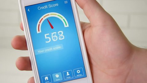 Checking Credit Score On Smartphone Using Stock Footage Video (100% ...