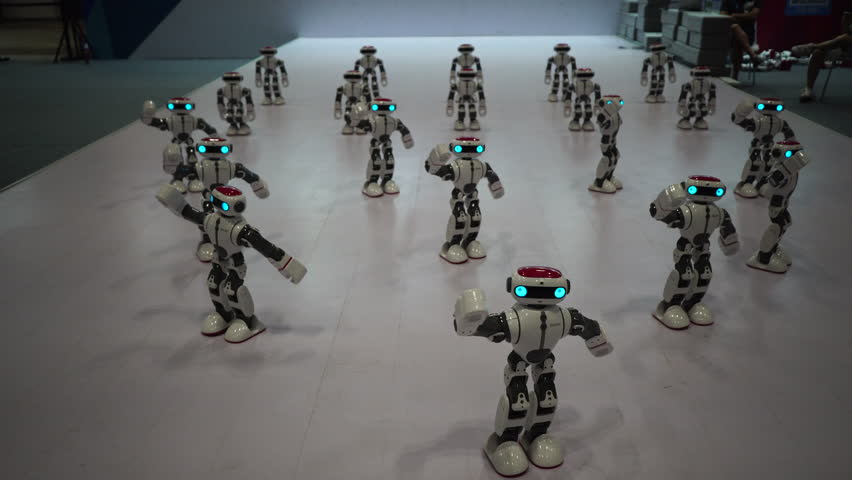 july 8th 2017-beijingchina robots dance audience Stock Footage Video ...