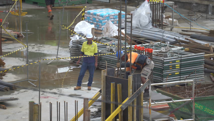 people working construction site industry - Stock Footage Video (100% ...