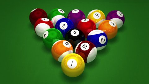 Billiard Pool Break 3d Animation Stock Footage Video (100% Royalty-free ...