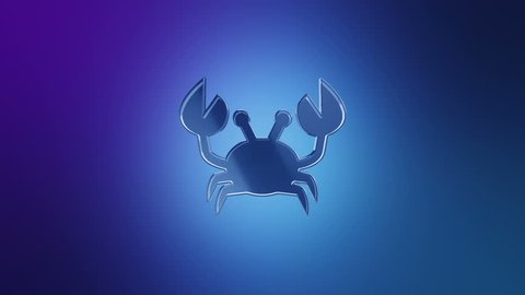 Blue Crab On White Background Stock Illustration 158574980