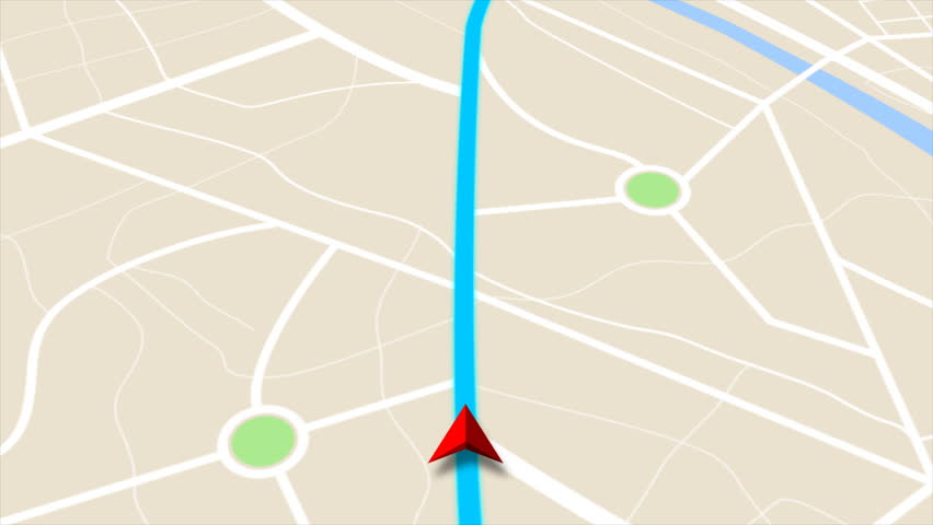 4k Animation Moving Gps Navigator Stock Footage Video (100% Royalty ...