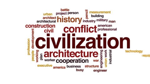 Civilization Animated Word Cloud Text Design Stock Footage Video (100% ...