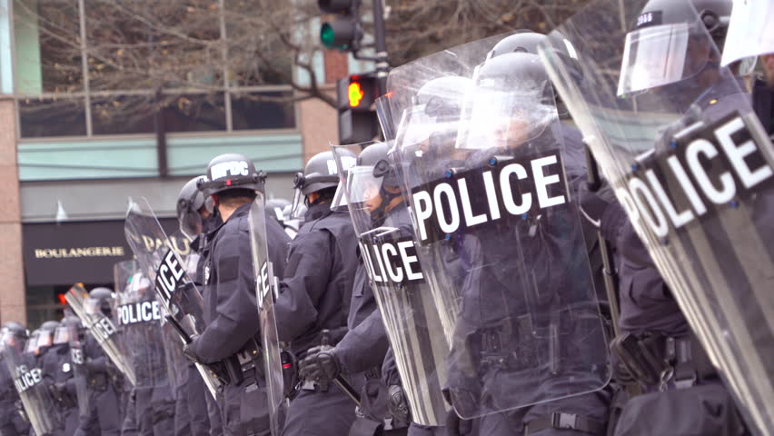 Washington D.c.-2010s: Police in Riot Stock Footage Video (100% Royalty ...