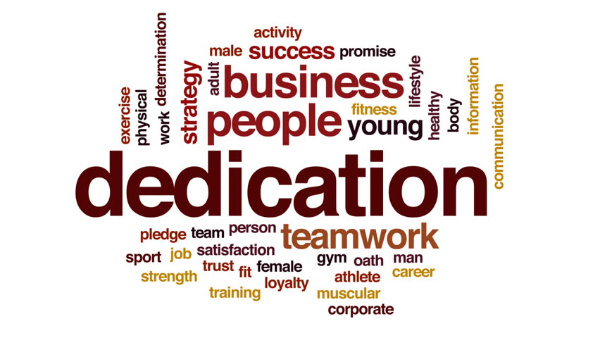 dedication animated word cloud text design Stock Footage Video (100% ...