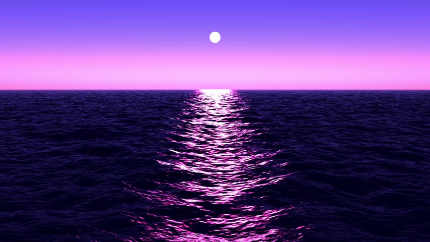 violet alien sea surface waves motion Stock Footage Video (100% Royalty ...