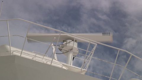 Rotating Radar On Cruise Ship During Stock Footage Video (100% Royalty ...
