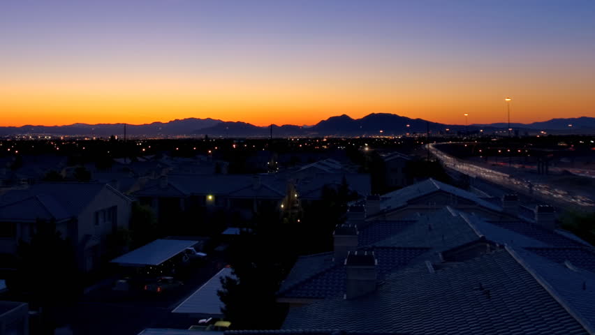Time Lapse Sunrise Over Residential Stock Footage Video (100% Royalty ...