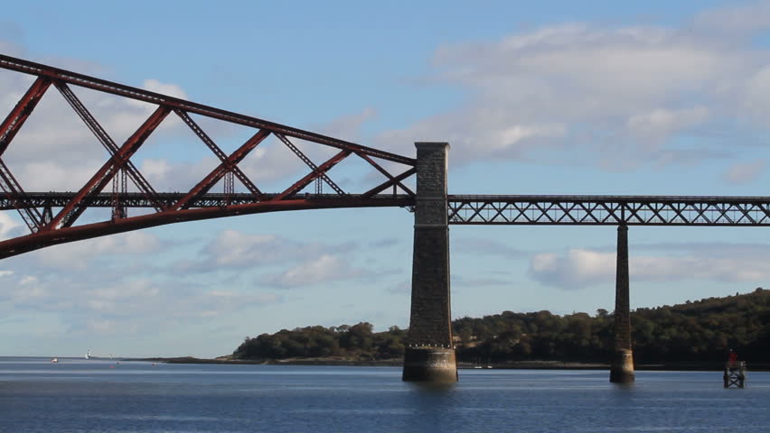 Train Crossing Forth Rail Bridge Stock Footage Video (100% Royalty-free ...
