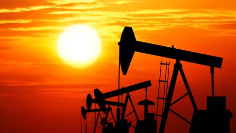 Industrial Oil Gas Concept Silhouette Working Stock Footage Video (100% ...