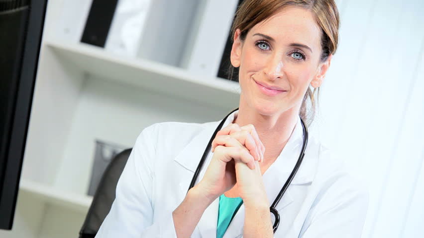 Portrait Ambitious Young Female Hospital Stock Footage Video (100% ...