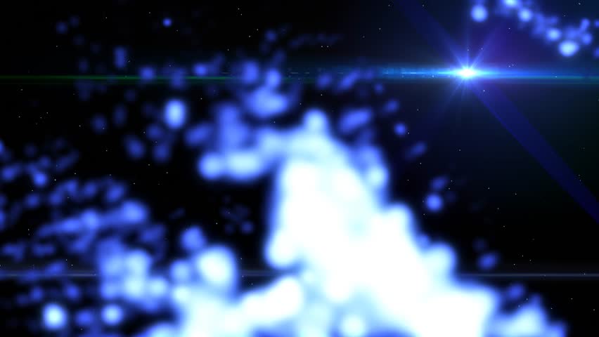 Cool Blue Space Particles Abstract Background Stock Footage Video (100% ...