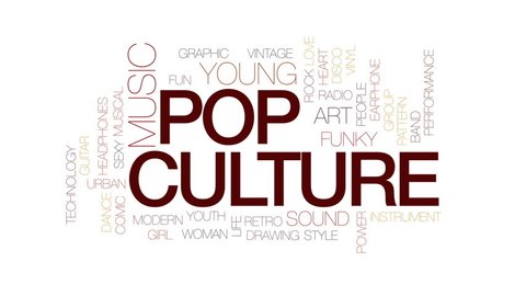 Pop Culture Animated Word Cloud Text Stock Footage Video (100% Royalty ...