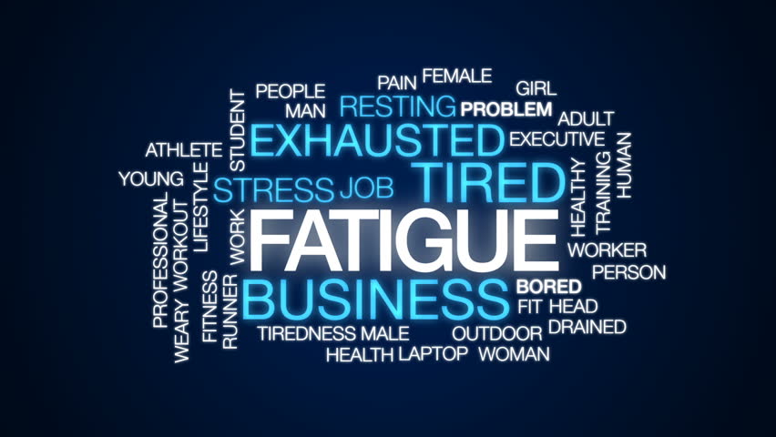 Fatigue Animated Word Cloud, Text Stock Footage Video (100% Royalty ...