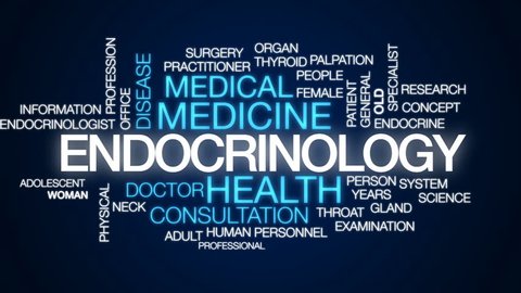 Endocrinology Animated Word Cloud Text Design Stock Footage Video (100% ...