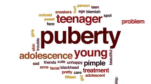 Puberty Animated Word Cloud Text Design Stock Footage Video (100% ...