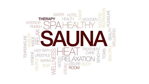 Sauna Animated Word Cloud Text Design Stock Footage Video (100% Royalty ...