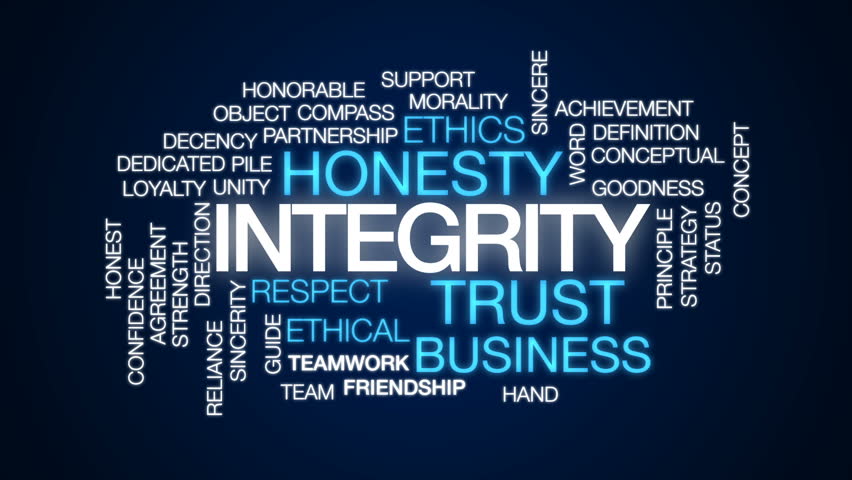 integrity animated word cloud text design Stock Footage Video (100% ...