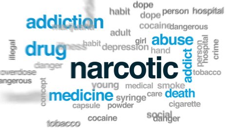 Narcotic Animated Word Cloud Text Design Stock Footage Video (100% ...