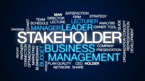 Stakeholder Animated Word Cloud Text Design Stock Footage Video (100% ...