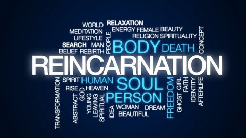 Reincarnation Animated Word Cloud Text Design Stock Footage Video (100% ...