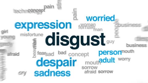 Disgust Animated Word Cloud Text Design Stock Footage Video (100% ...