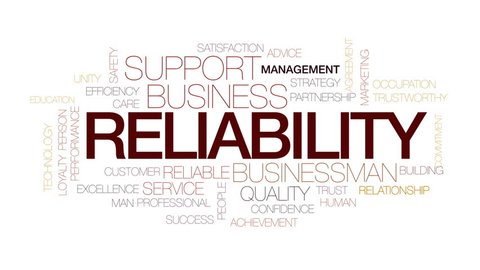 Reliability Animated Word Cloud Text Design Stock Footage Video (100% ...