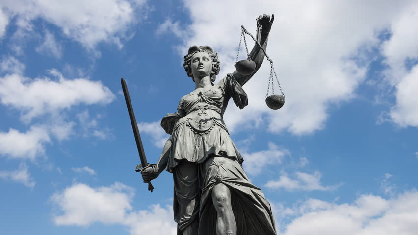 lady justice goddess zooming front moving Stock Footage Video (100% ...